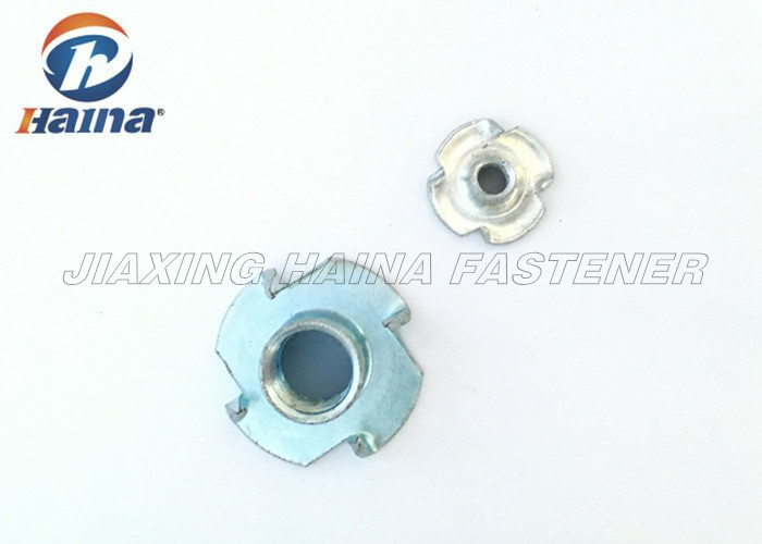 Carbon Steel 4.8 5.8 Zinc Plated Four Claws Tee Nuts For Furnitures