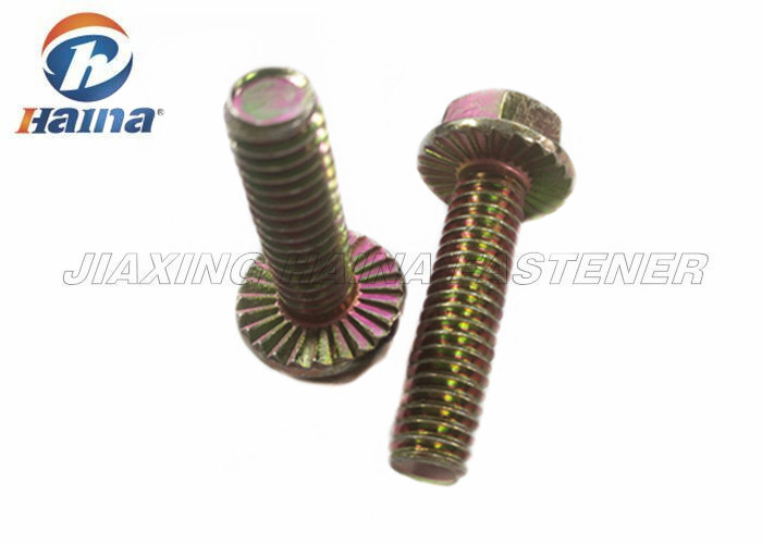 5/16”-18 X 1” Car Accessories Color Zinc Plated Hex Head Flange Bolt ...