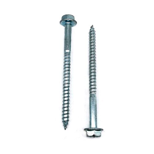 Ss304 / 316 Stainless Self Tapping Screws Hex Flange Head White Zinc Plated