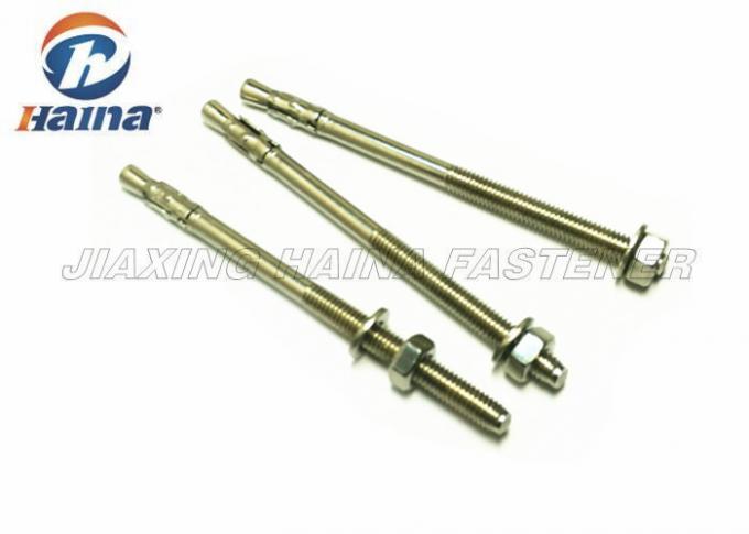 Stainless Steel Concrete A2 A4 Machine Thread Wedge Anchors bolts and Nuts